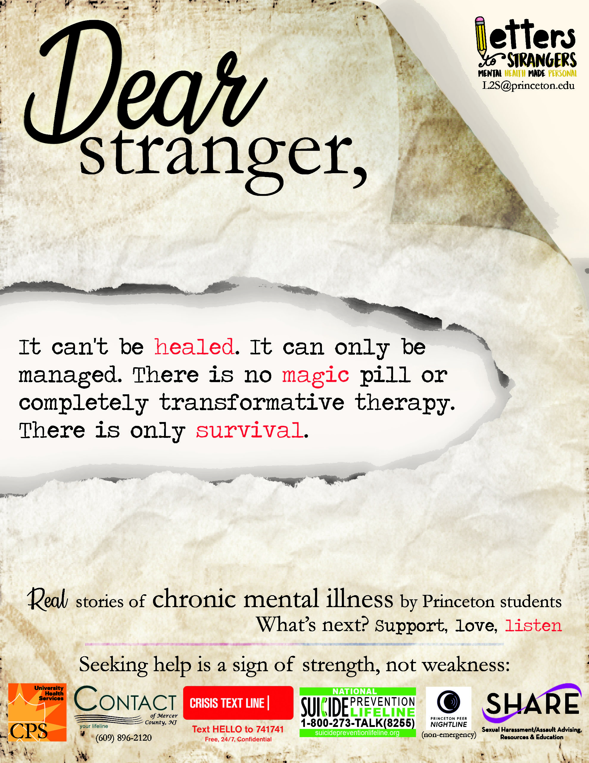Project: Stronger than Stigma (2018) – Letters to Strangers